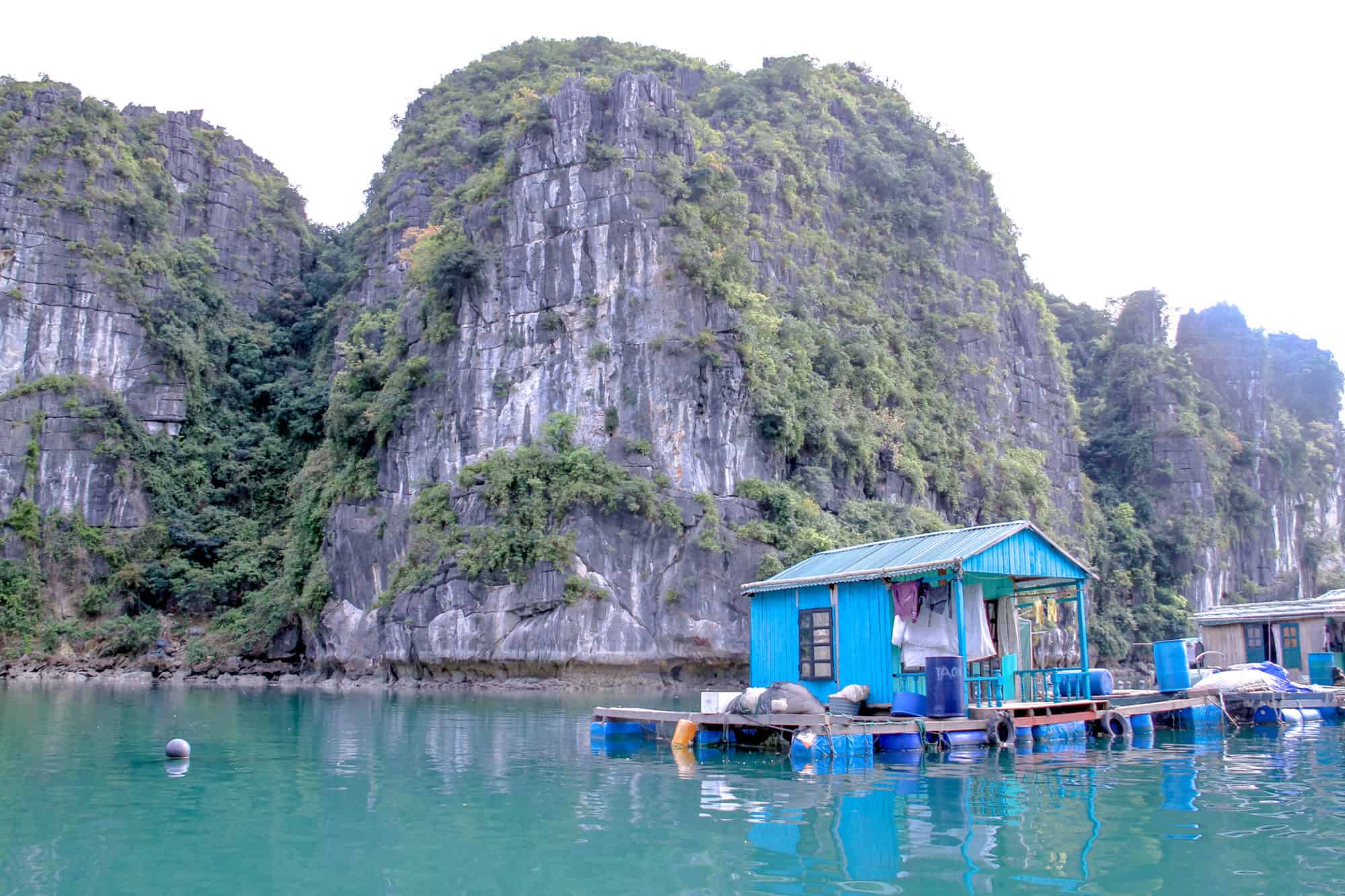 The Floating Vung Vieng Fishing Village in Halong Bay, Vietnam